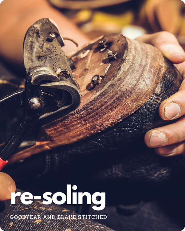 Resoling for Goodyear Welted & Blake-Stitched shoes